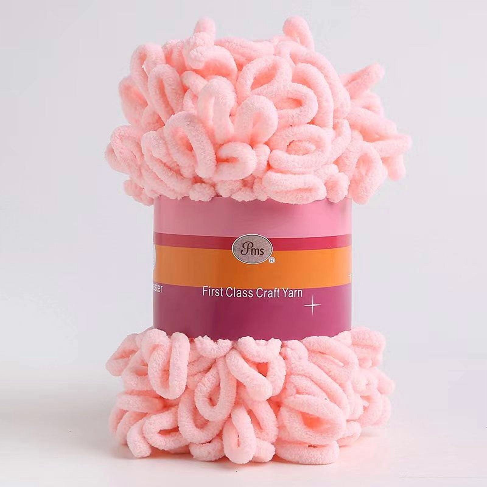 Chenille Loop Yarn, Puffy Yarn Chunky Craft Finger Knitting Loopy Yarn ...