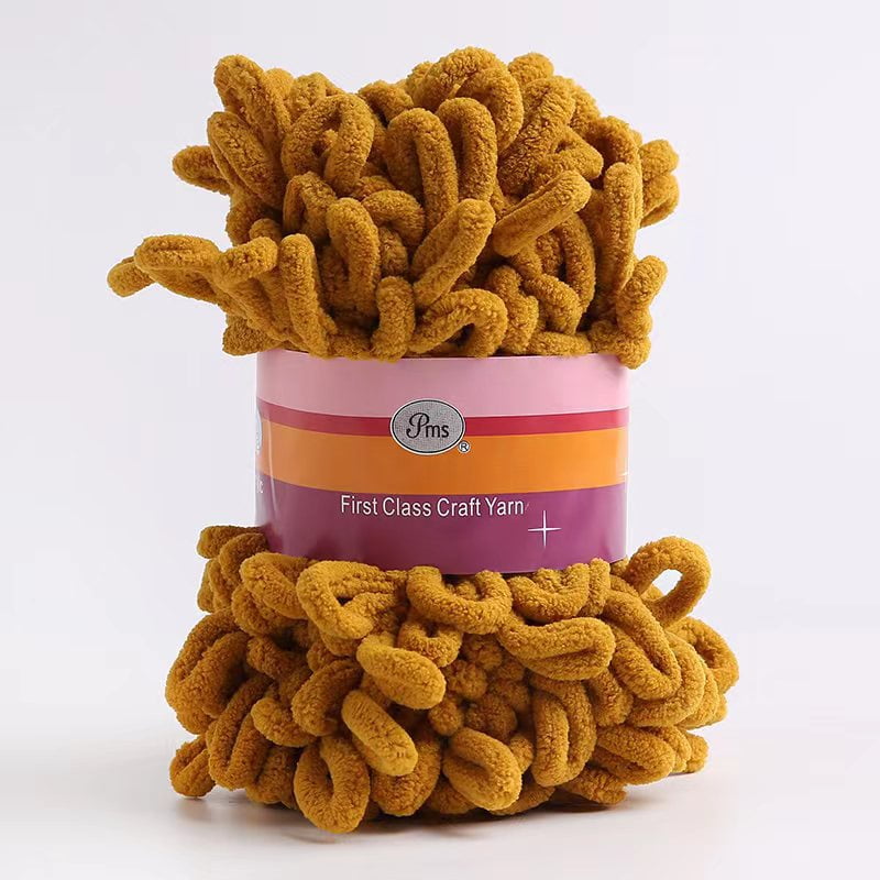 Chenille Loop Yarn, Puffy Yarn Chunky Craft Finger Knitting Loopy Yarn ...