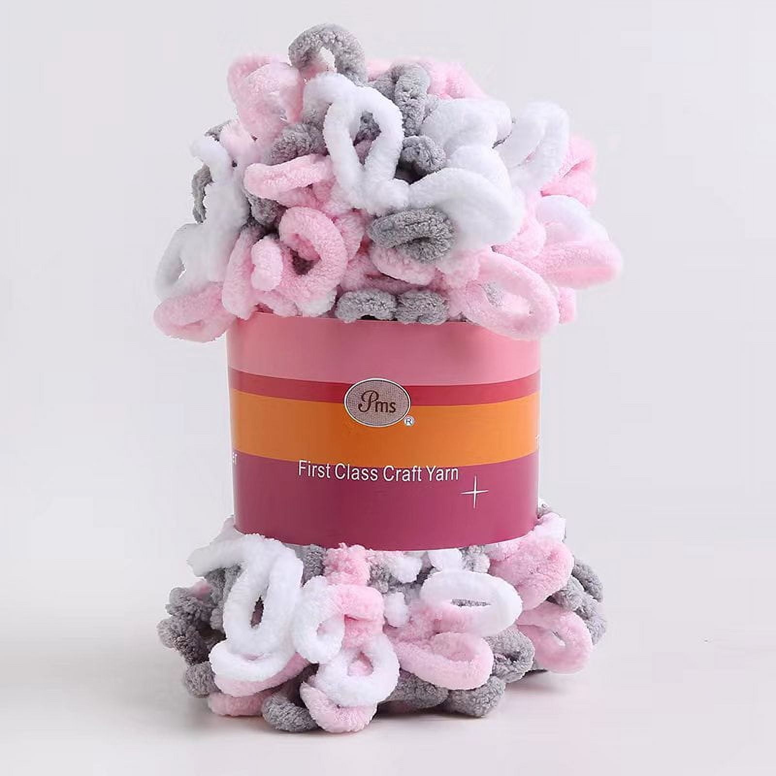 Chenille Loop Yarn, Puffy Yarn Chunky Craft Finger Knitting Loopy Yarn ...