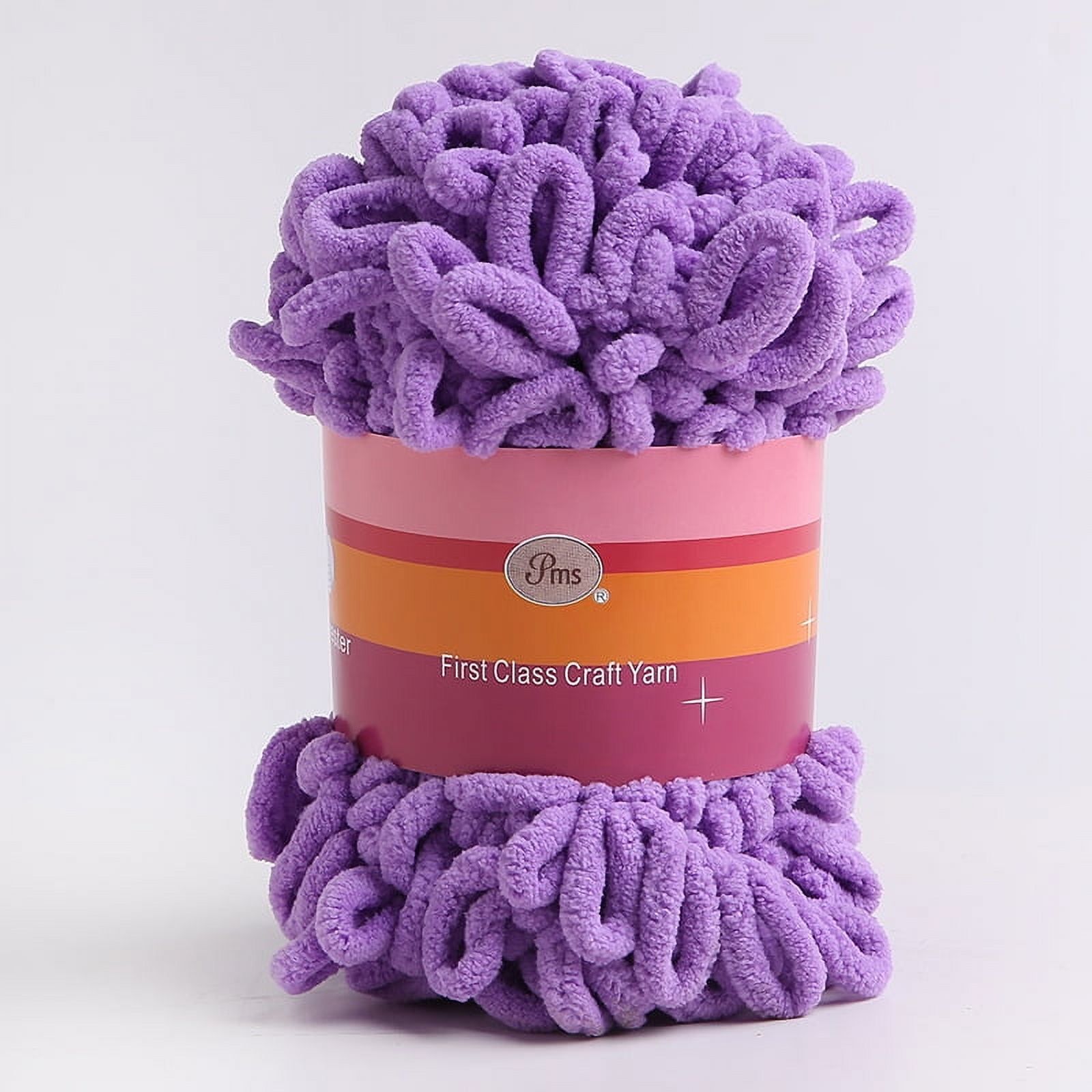Chenille Loop Yarn, Puffy Yarn Chunky Craft Finger Knitting Loopy Yarn ...