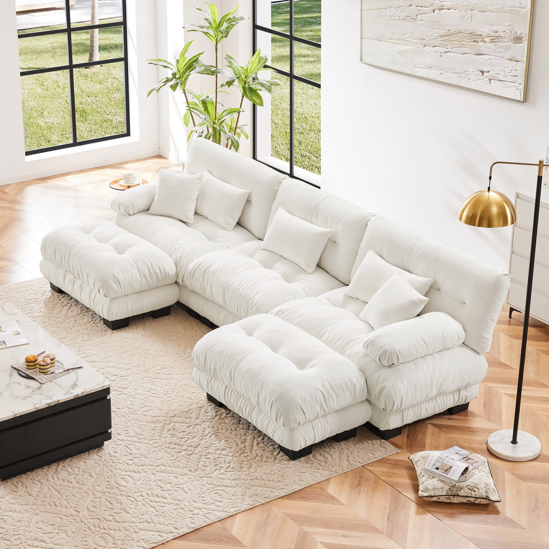 Chenille Modular Sofa with Various Combinations for Customized Living ...