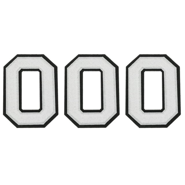 Chenille Number 0 Patches 4-1/2 Inch Height Iron on Number Patches ...