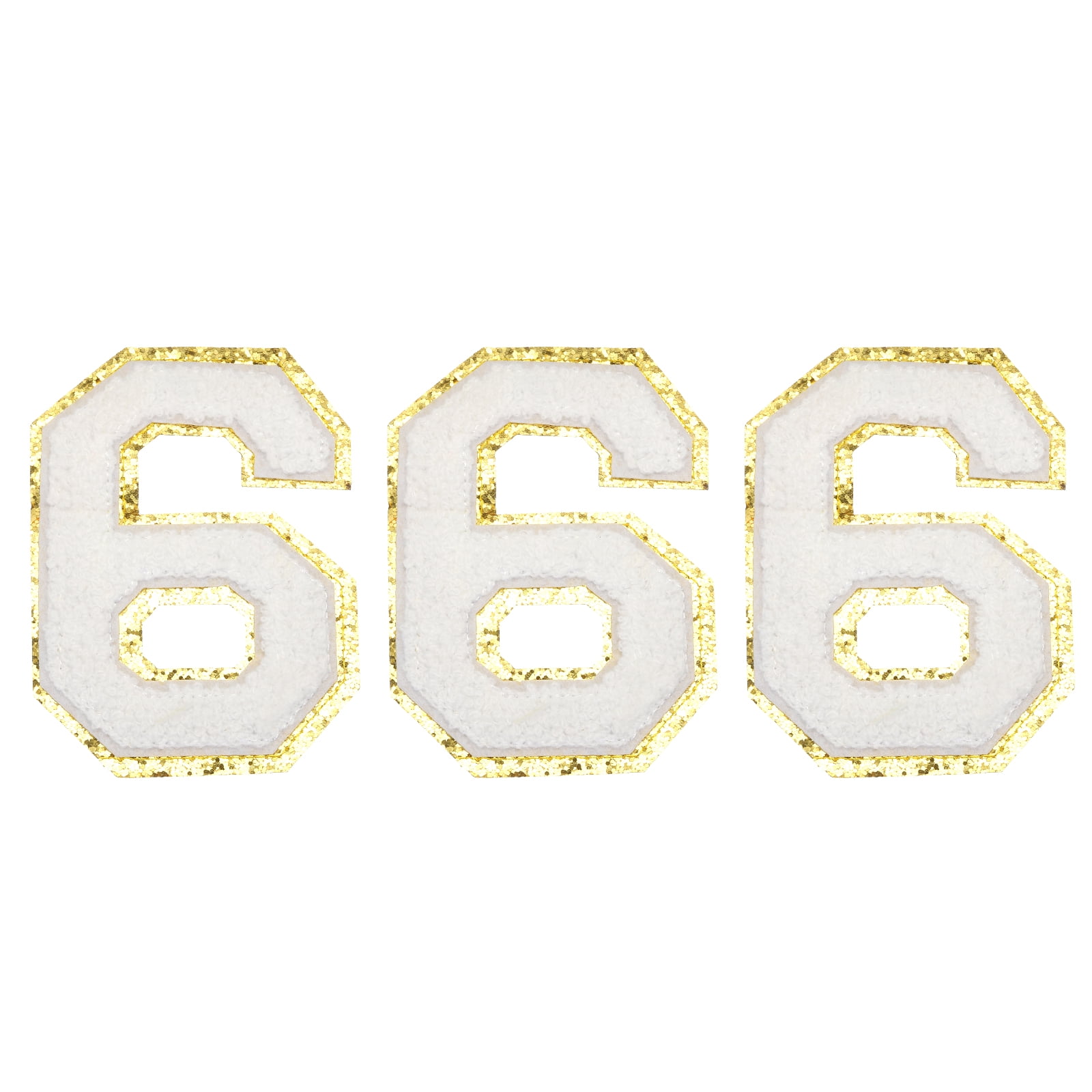 Chenille Number 6 Patches 4-1/2 Inch Height Iron on Number Patches ...