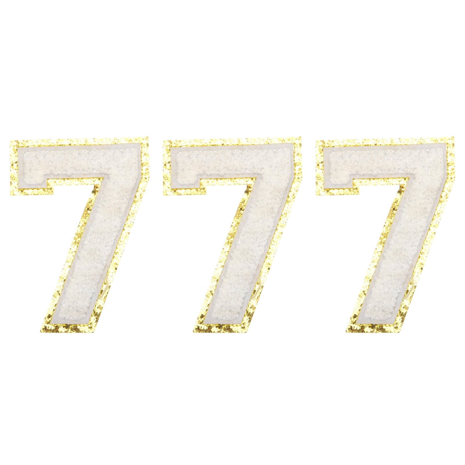 Chenille Number 7 Patches 4-1/2 Inch Height Iron on Number Patches ...