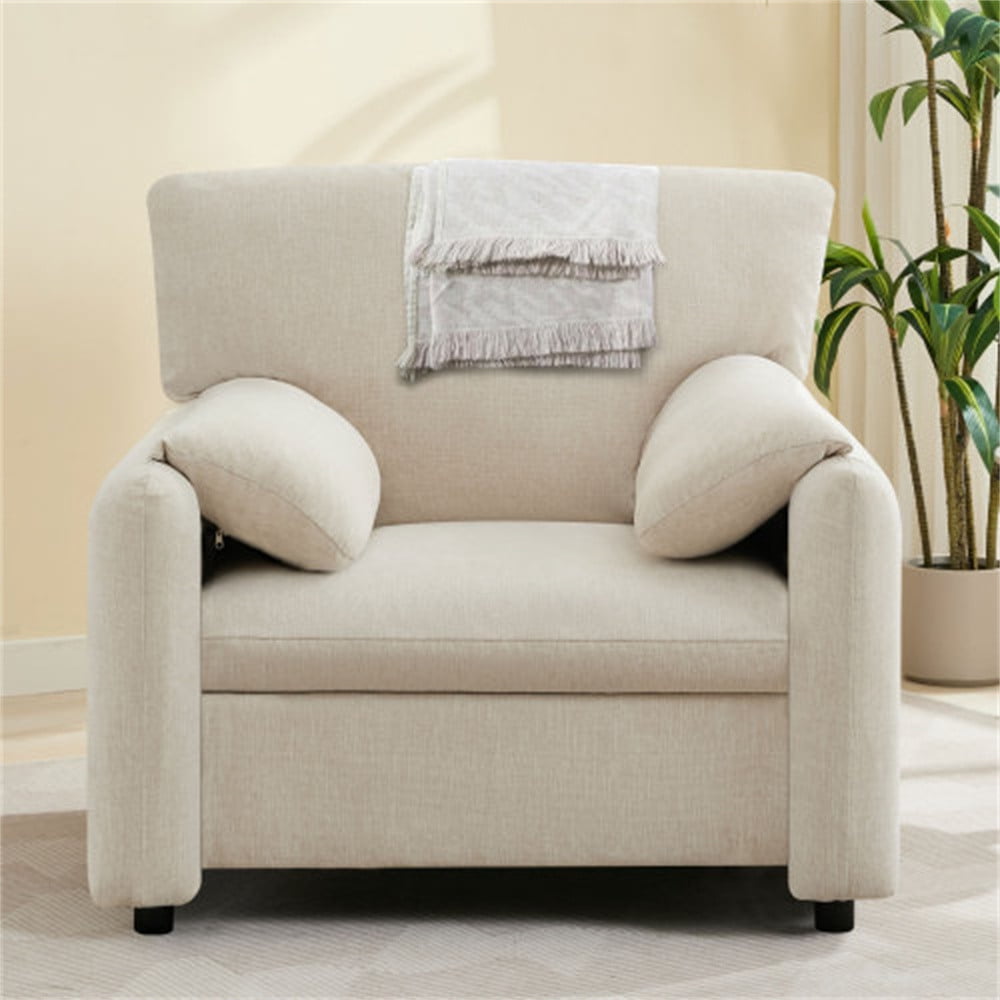 Chenille Oversized Armchair, 39"Wide Modern Accent Chair Single Sofa ...