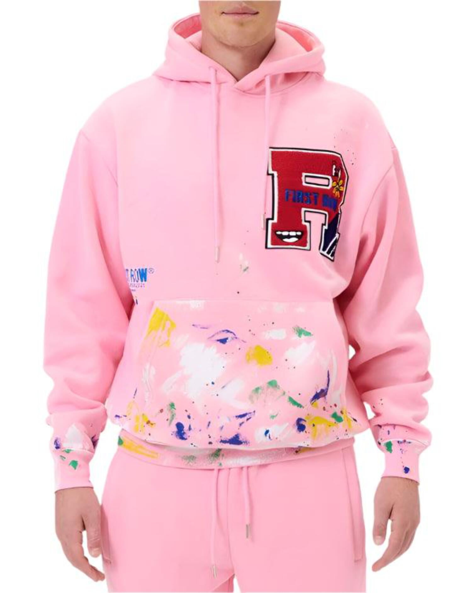Chenille Patch Hand Paint Hoodie - Walmart.com