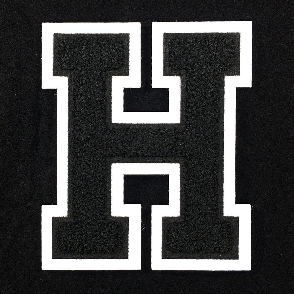 Chenille Stitch Varsity Iron-On Patch by pc, 4-1/2", Black/White, TR ...