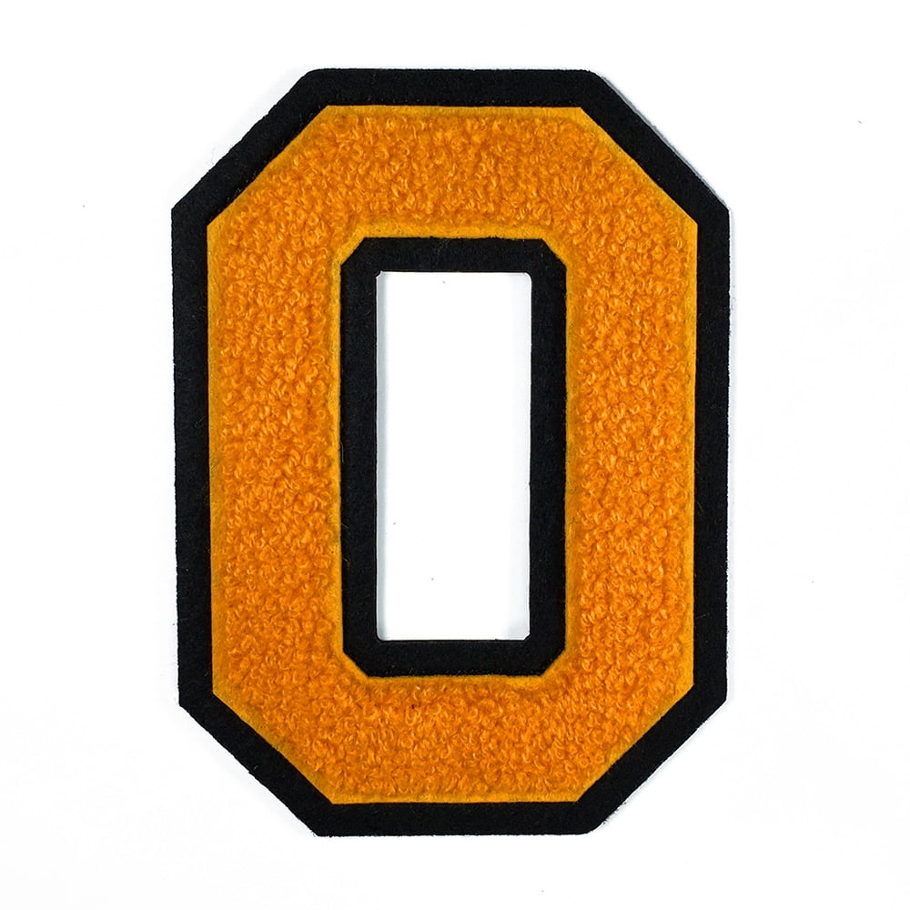 Chenille Stitch Varsity Iron-On Patch by pc, 4-1/2", Golden Yellow ...