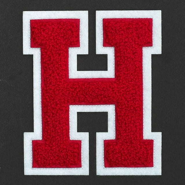 Chenille Stitch Varsity Iron-On Patch by pc, 4-1/2", Red/White, TR ...