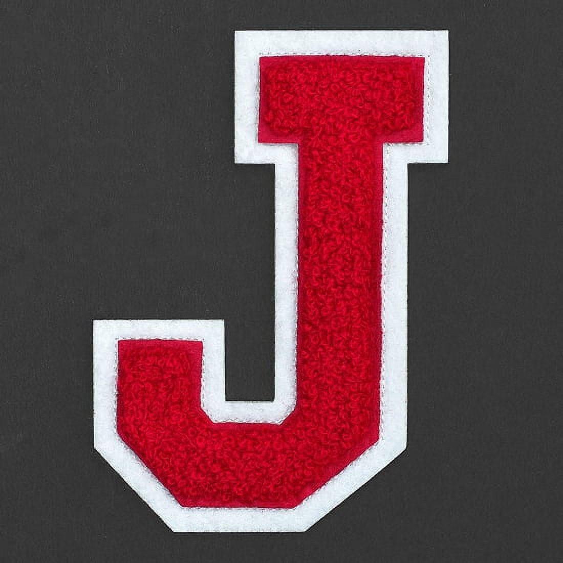 Chenille Stitch Varsity Iron-On Patch by pc, 4-1/2", Red/White, TR ...