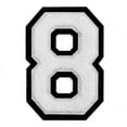 Chenille Stitch Varsity Iron-On Patch by pc, 4-1/2", White/Black, TR ...