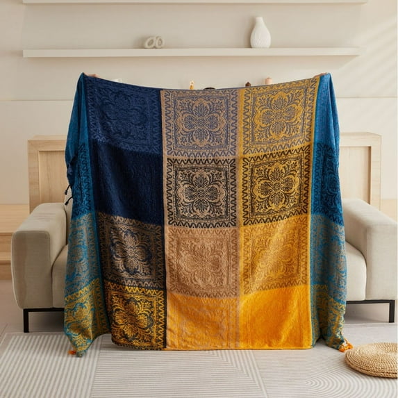 Chenille Throw Blanket, All-Cover Sofa Cover with Cushion Armrest ...