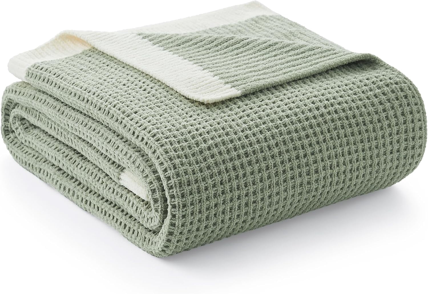 Chenille Throw Blanket, Soft Cozy Waffle Throw for Couch & Sofa, Warm ...