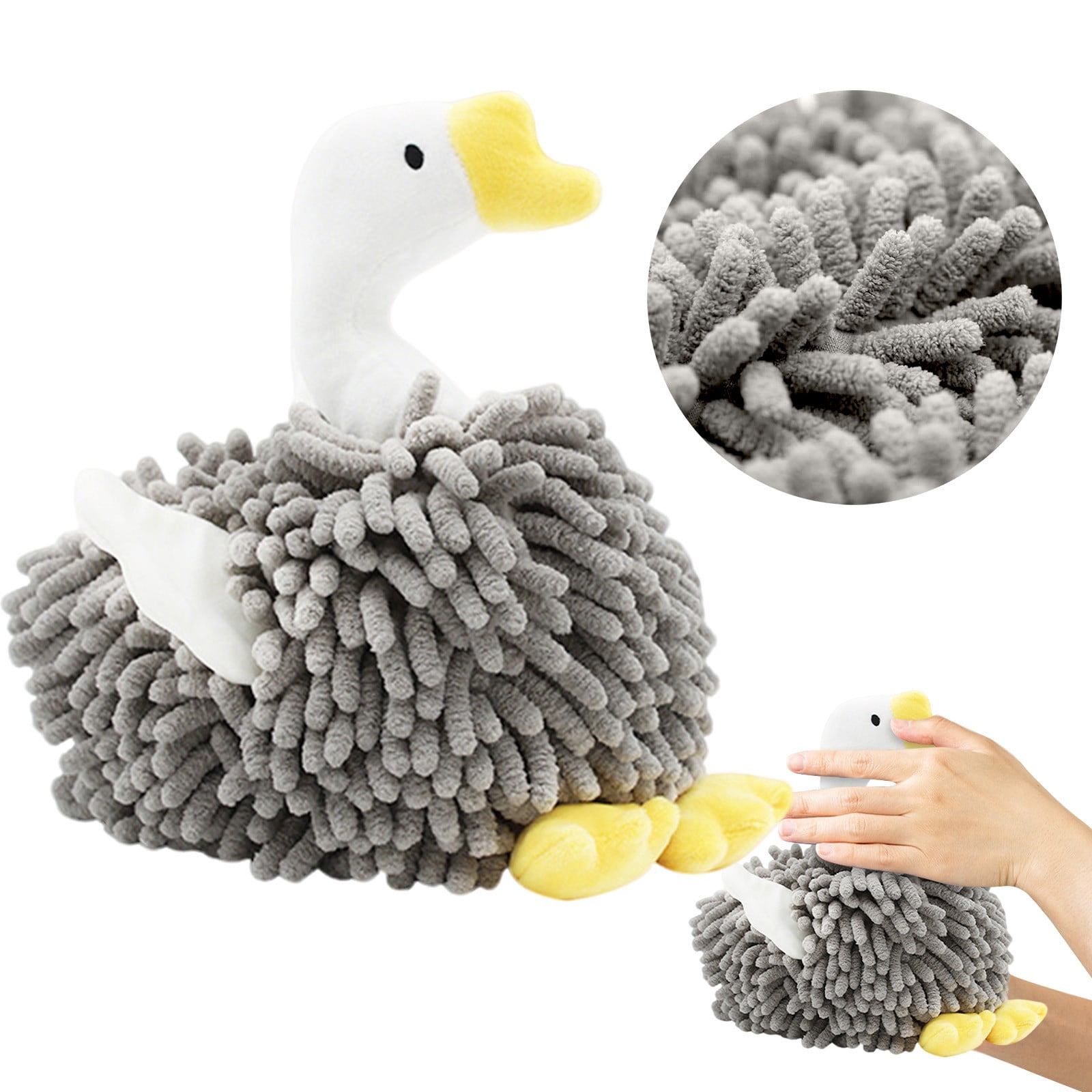 Chenille Towel Balls,Swan Shaped Hand Towels For Bathroom, Microfiber ...