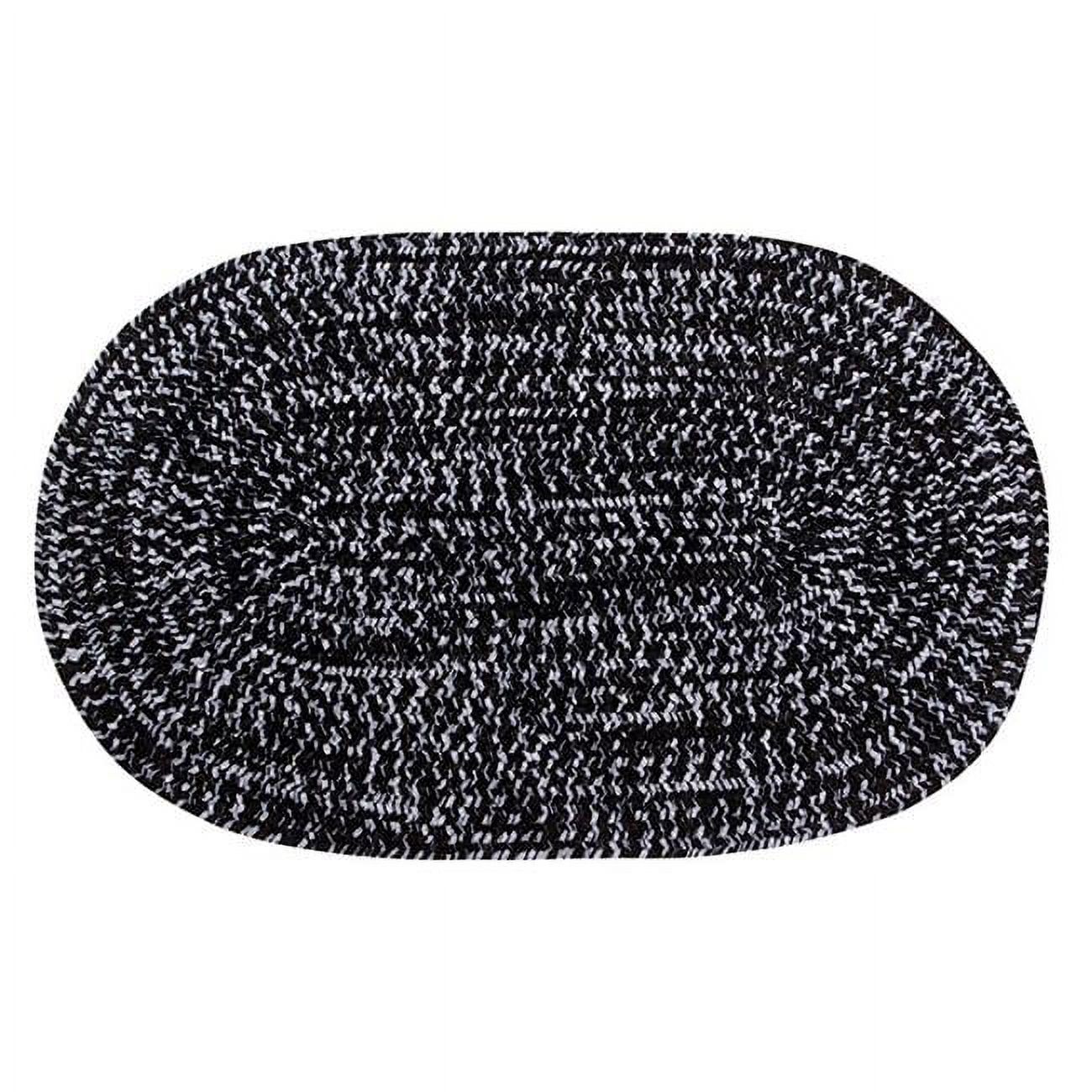 Chenille Tweed Collection 100% Polyester 30' x 50' Oval Braided Rug in ...
