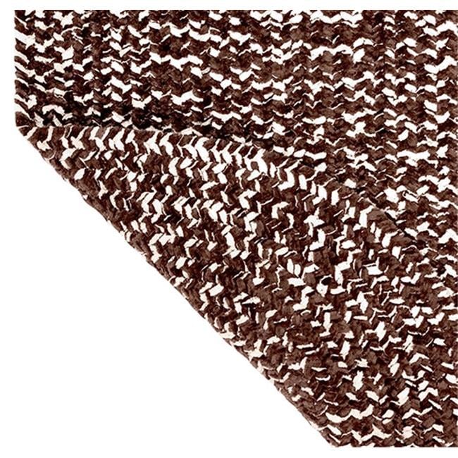 Chenille Tweed Collection 100% Polyester 48' Octagonal Braided Rug in ...