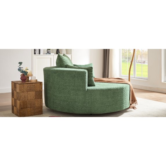 Chenille Upholstered Swivel Chair+Circular Design"-"Home Interior ...
