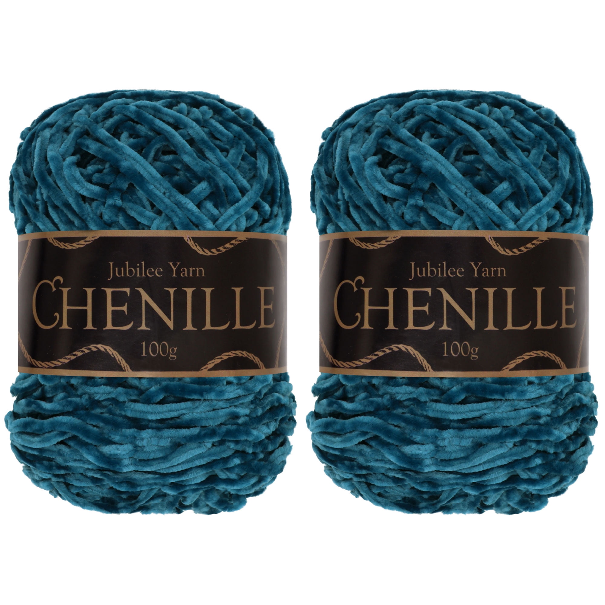JubileeYarn Chenille Yarn - Worsted Weight Yarn - 100g/skein - Cerulean ...