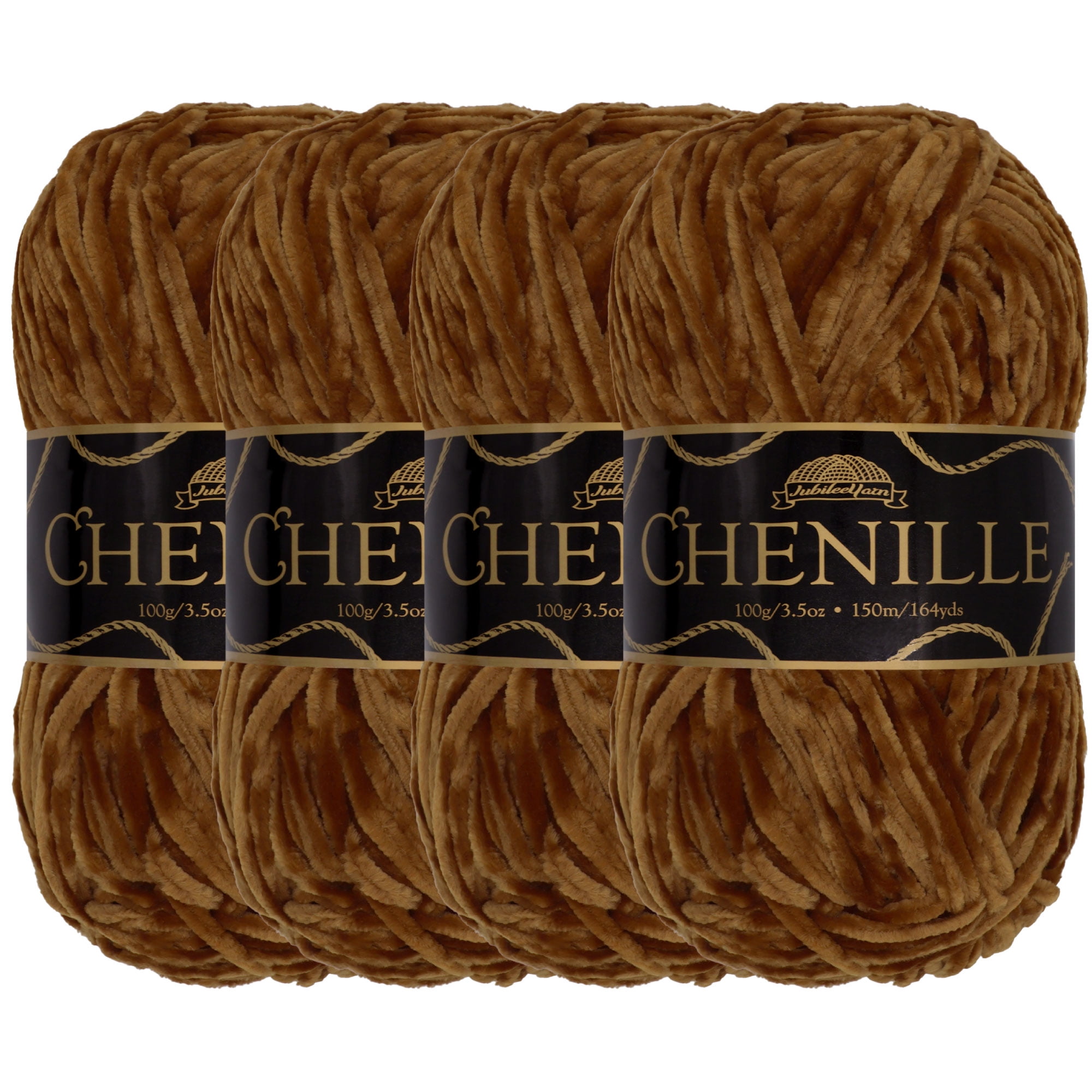 Chenille Yarn - Washable Worsted Weight Yarn - 100g/skein - Espresso ...