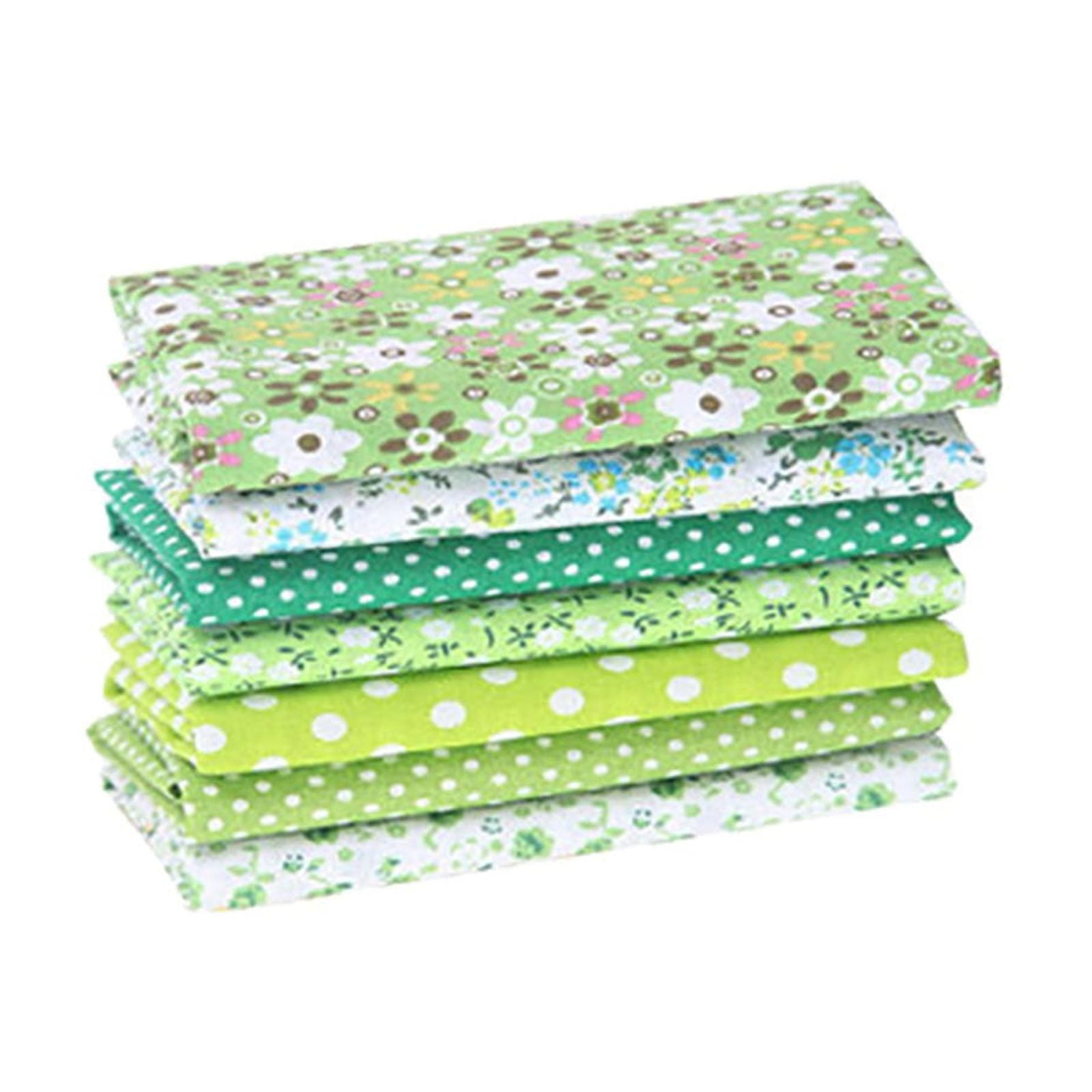 Chenjy 7Pcs Cotton Fabric Patchwork Squares Floral Patterns Printed ...