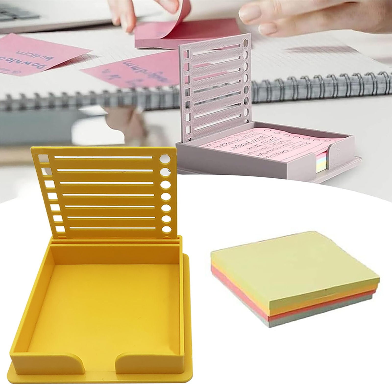 Chenjy Sticky Note Holder with Stencil, Sticky Note Line Stencil and ...