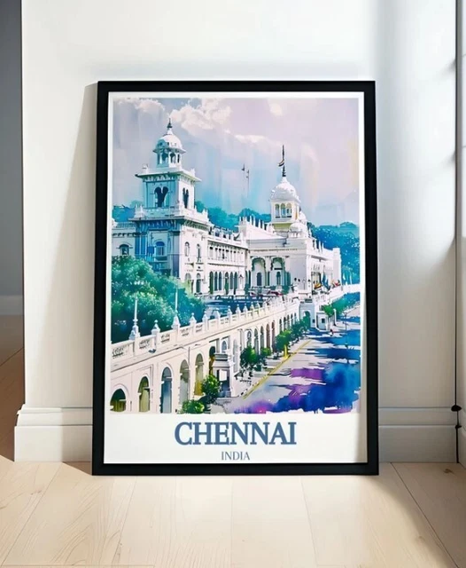 Chennai Travel Posters - Fort Museum Travel Wall Art NO FRAMED POSTER ...