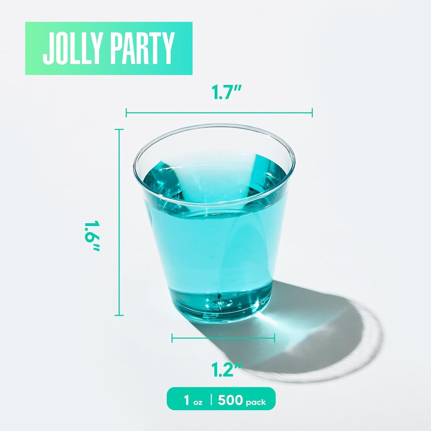 Chenran-1 OZ 500 Pack Plastic Shot Glasses, Disposable Cups, 1 Ounce ...