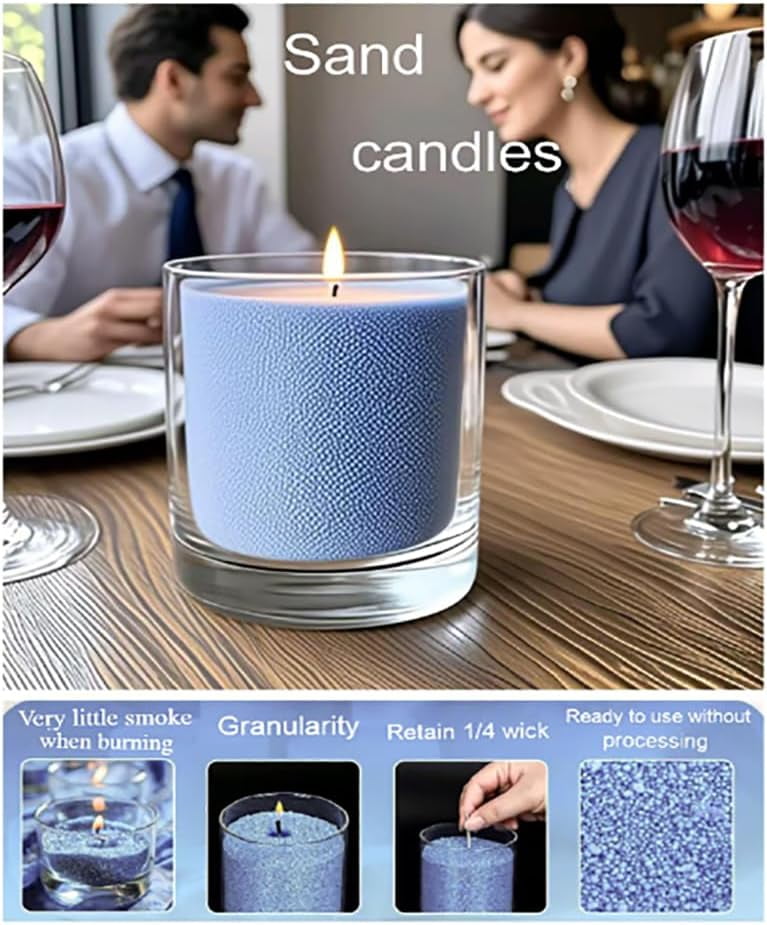 Chenran-14oz Pearled Candles with Wicks,Wax Granules for Wedding ...