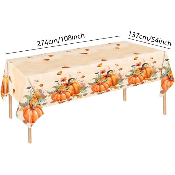 Chenran-2 Pack Thanksgiving Plastic Table cloths Xmas Plastic Table ...