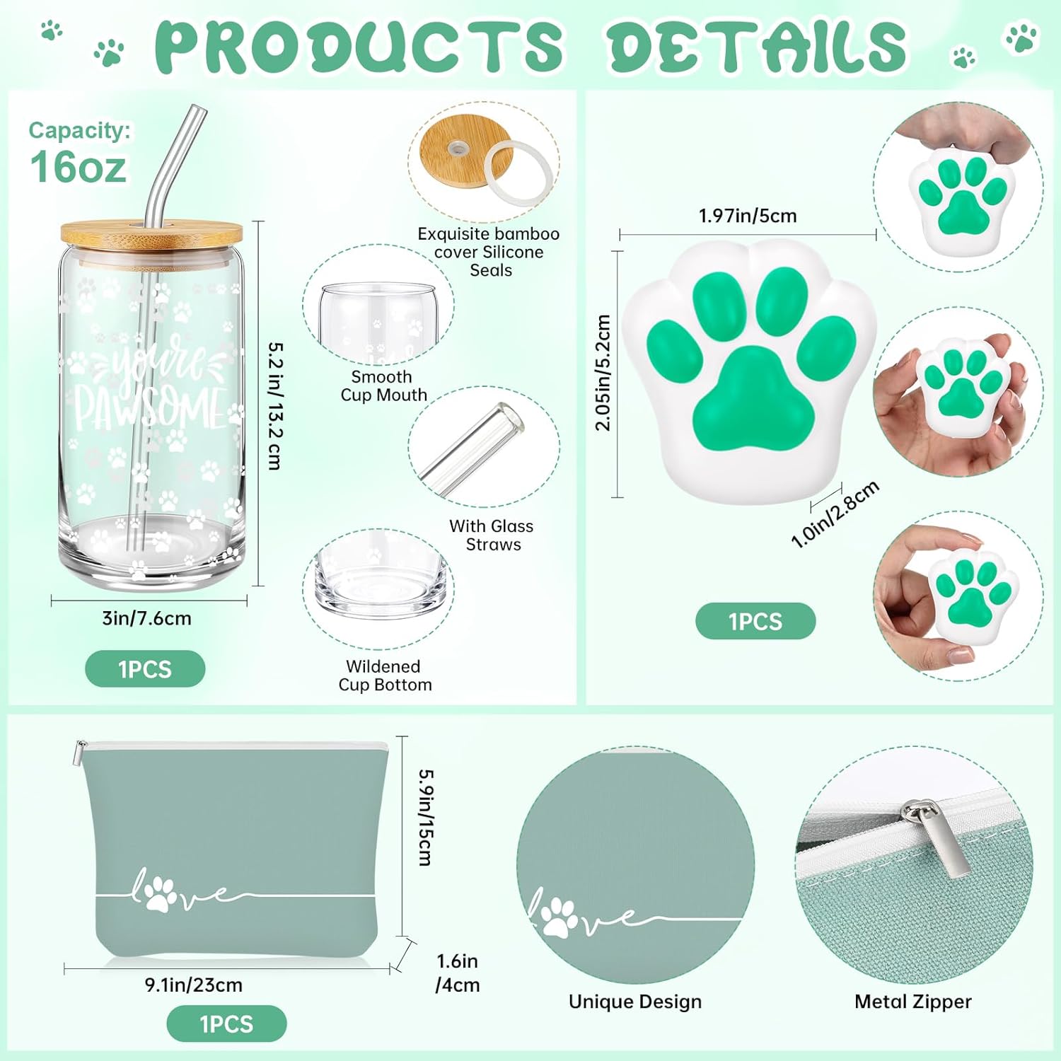 Chenran-3 Pcs Vet Tech Gifts Veterinarian Appreciation Inspirational 16 ...