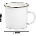 Chenran-6 Pack Sublimation Blank White Enamel Mug, 12 OZ Coffee Mugs ...