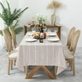 Chenran-60 x 60 inches Farmhouse Style Linen tablecloths, Wrinkle ...