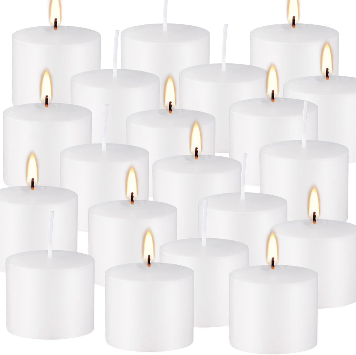 Chenran-72-Piece Premium White Pillar Candle Set \u2013 10-Hour Burn ...