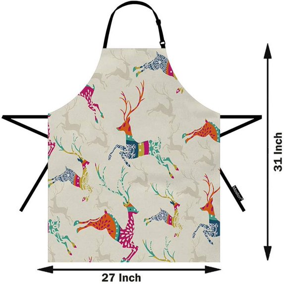 Chenran-Apron 31x27 Inch Kitchen Chef Waitress Cook Aprons Bib with ...