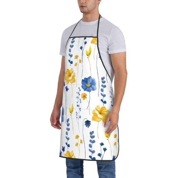 Chenran-Cute Bib Aprons for Women Men Kitchen Chef Apron with Pockets ...