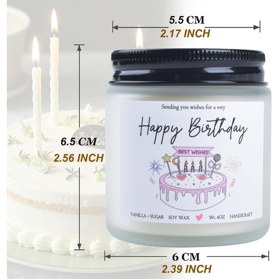 Chenran-Happy Birthday Candle - Birthday Gifts for Women, Unique Sister ...