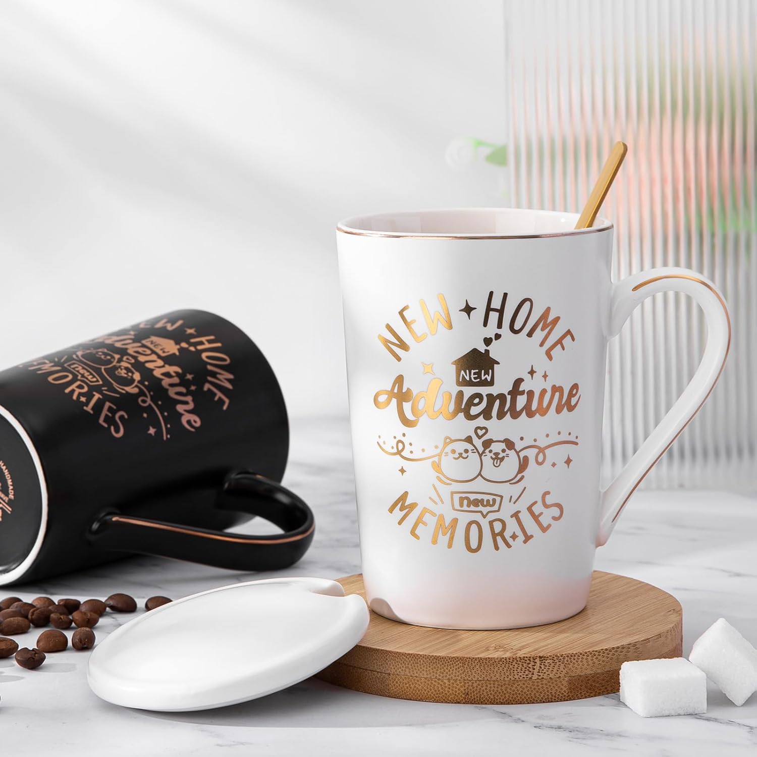 Chenran-House Warming Gifts New Home - 14Oz Coffee Mug Gift Set for ...
