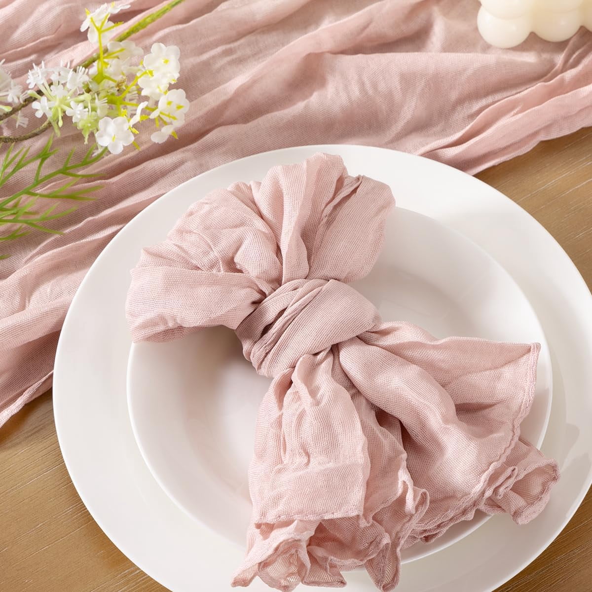 Chenran-Pink Cheesecloth Napkins Fall Thanksgiving Cheese Cloths Gauze ...