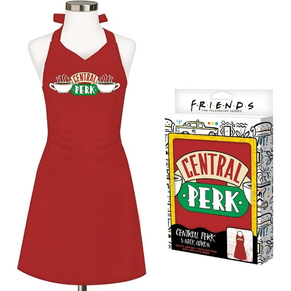 Chenran-Red Central Perk Friends Apron | Waitress Rachel Green Costume | Halloween Costumes for ...