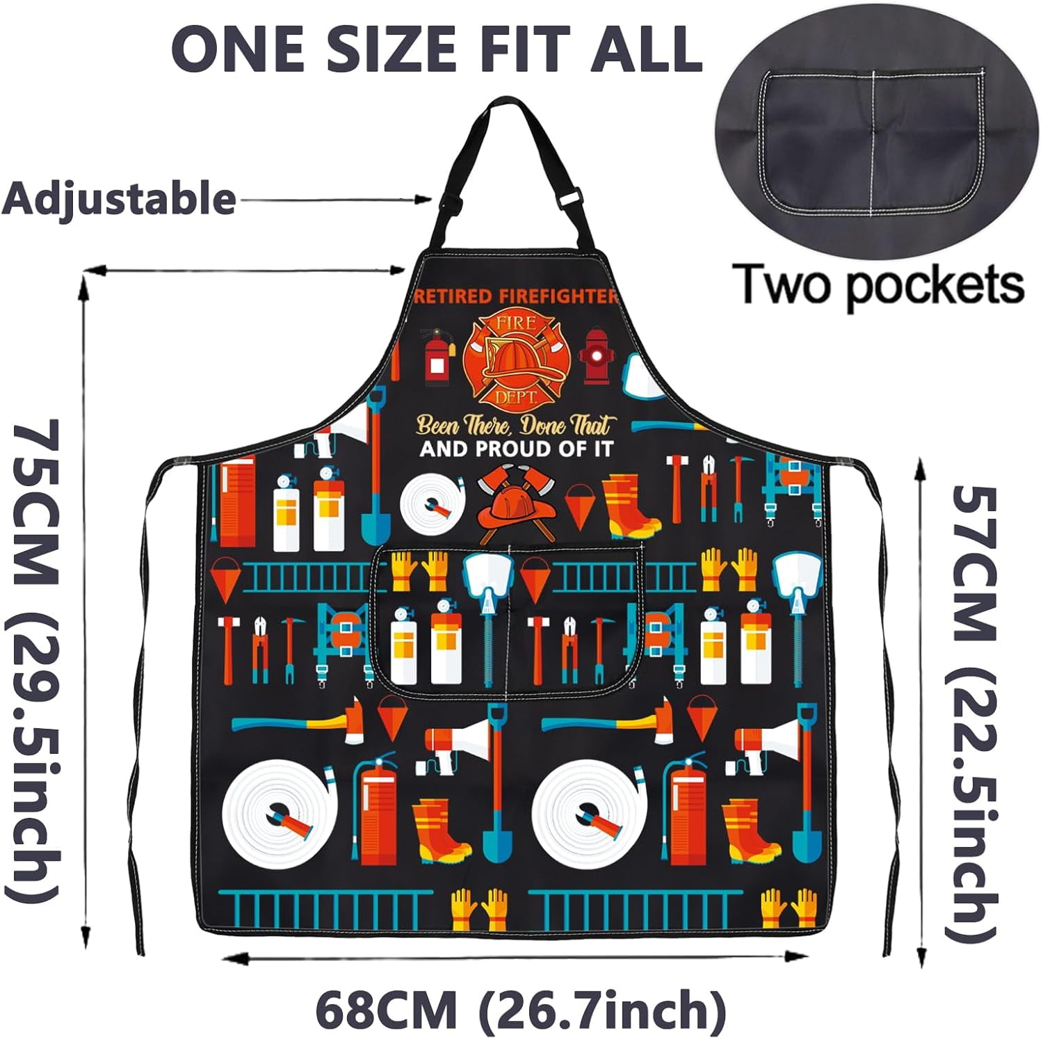 Chenran-Retired Firefighter Aprons Firefighter Retirement Gifts for ...