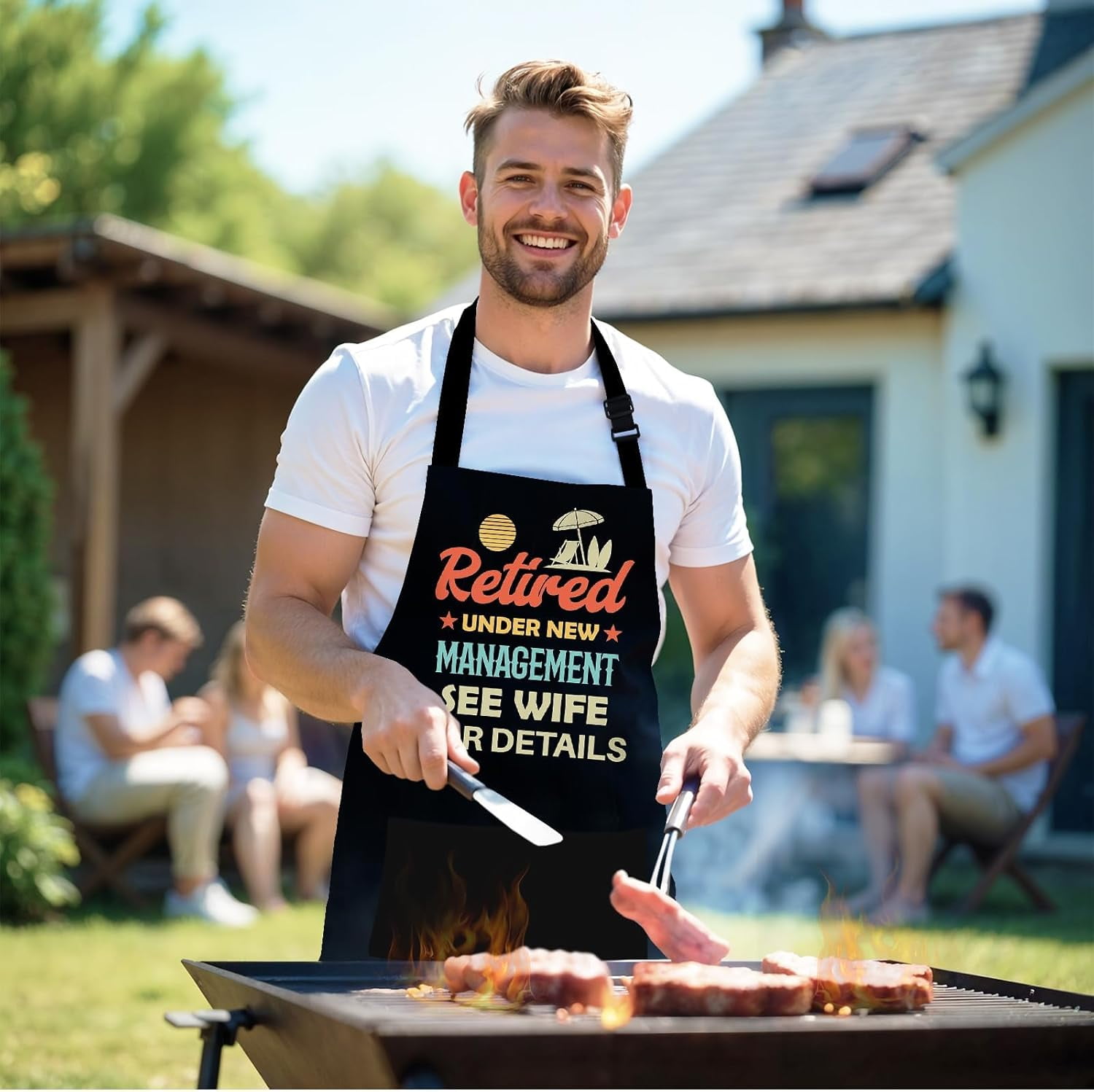 Chenran-Retirement Gifts for Men, Retirement Kitchen Aprons with ...