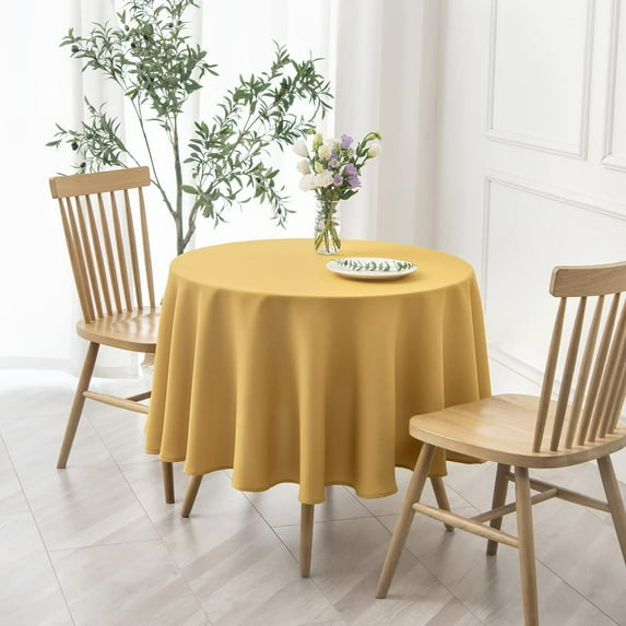 Chenran-Round Textured Tablecloth Spill-Proof Wrinkle Free Soft ...