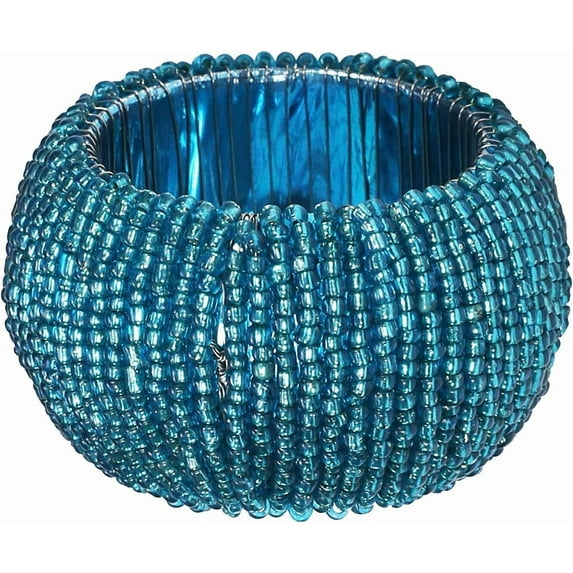 Chenran-Teal Napkin Ring, Napkin Rings Set of 12, Beaded Napkin Holders ...