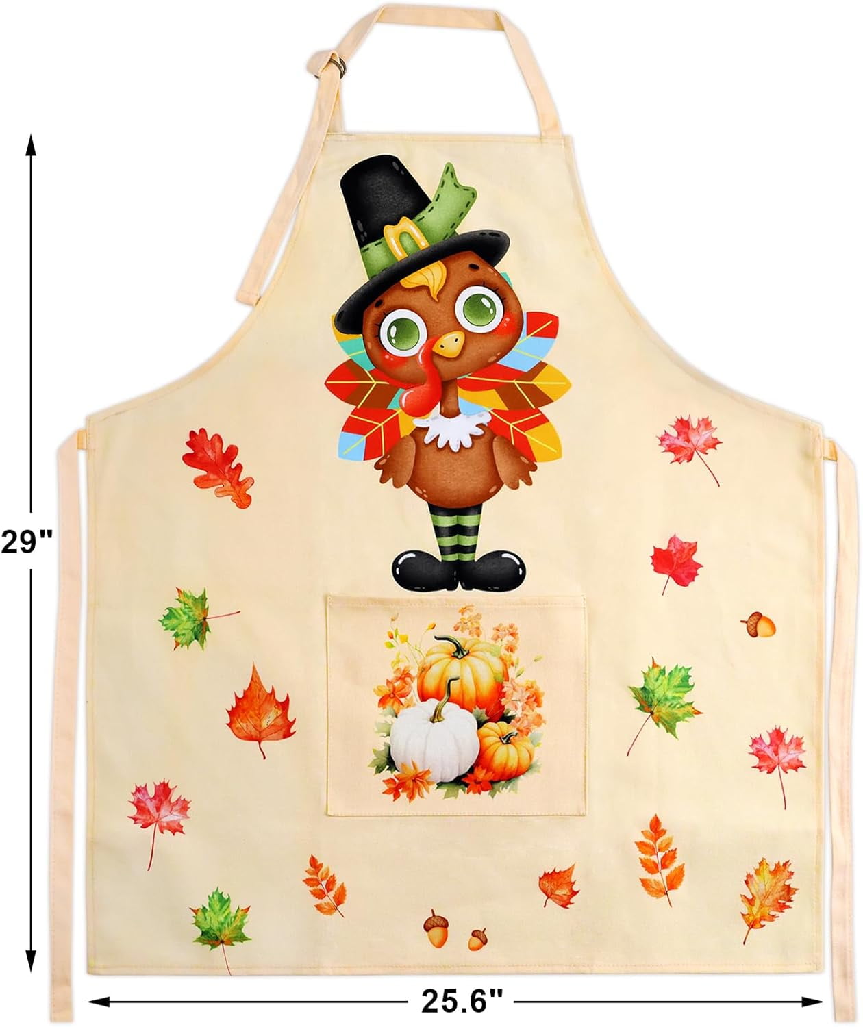 Chenran-Thanksgiving Turkey Apron Fabric Cotton Fall Kitchen Cooking ...