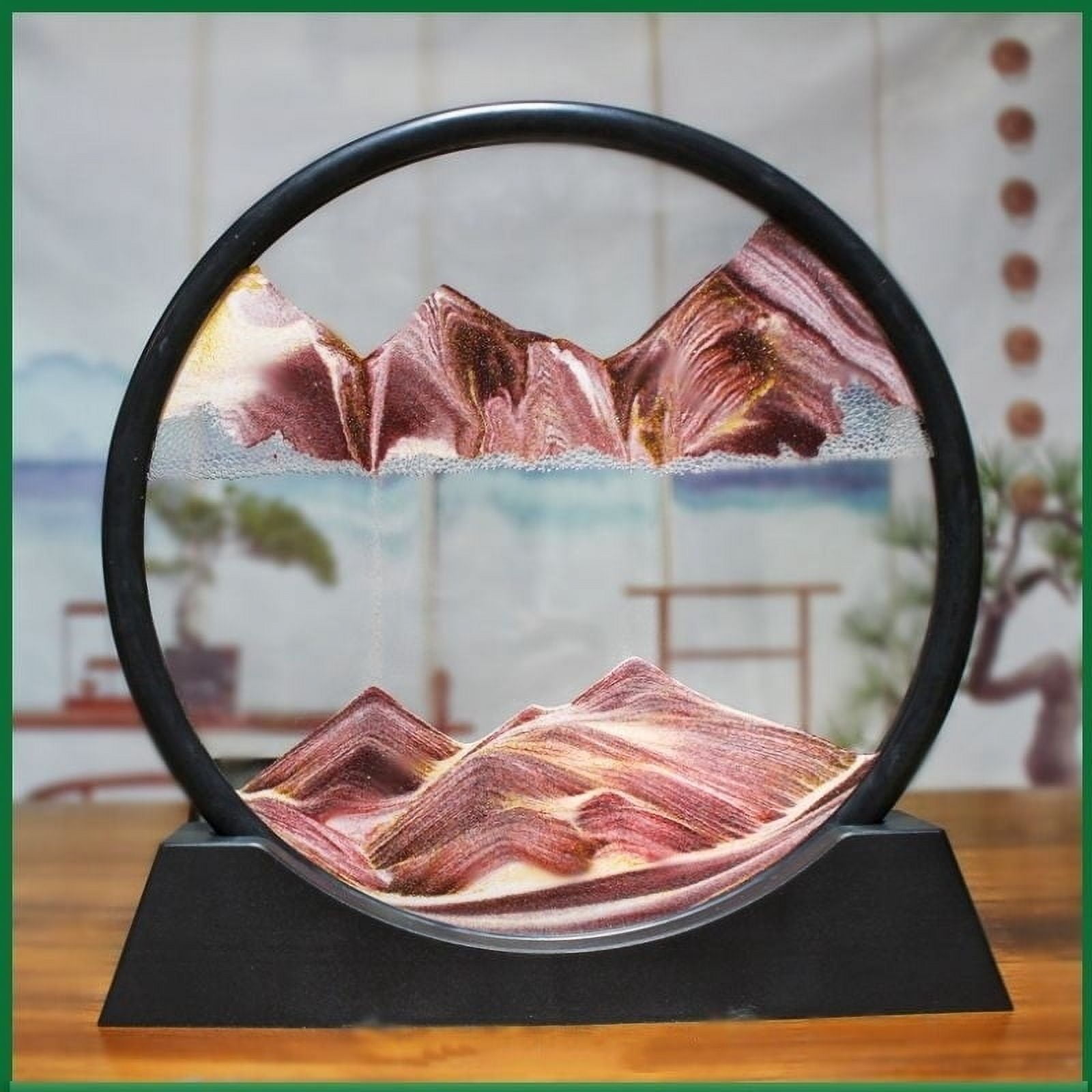 Chenwei3D Hourglass Quicksand Moving Sand Art Picture Round Glass Deep ...