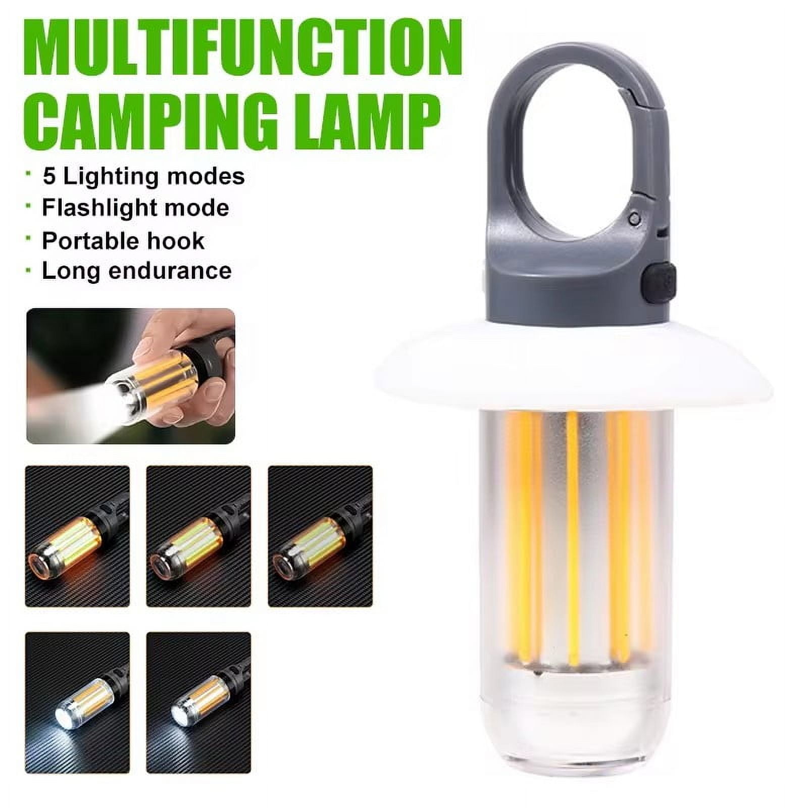 Rechargeable LED Portable Light Super Bright Flashlight Camping Light ...