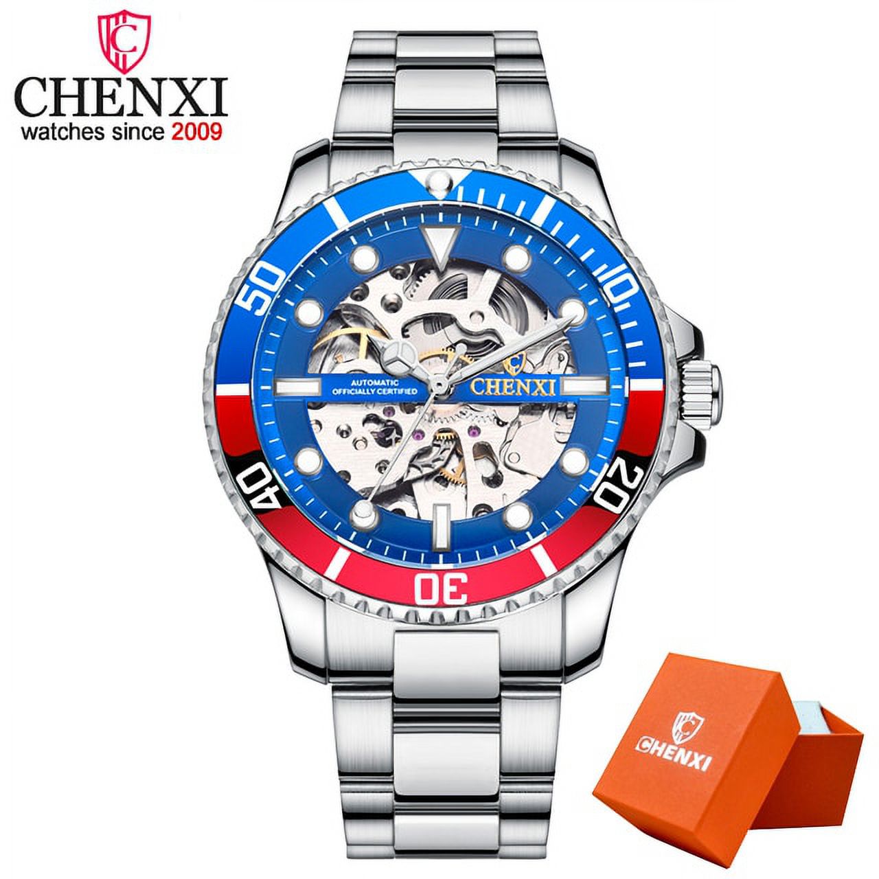 Chenxi Brand Luxury Classic Blue Men Watches Automatic Mechanical ...