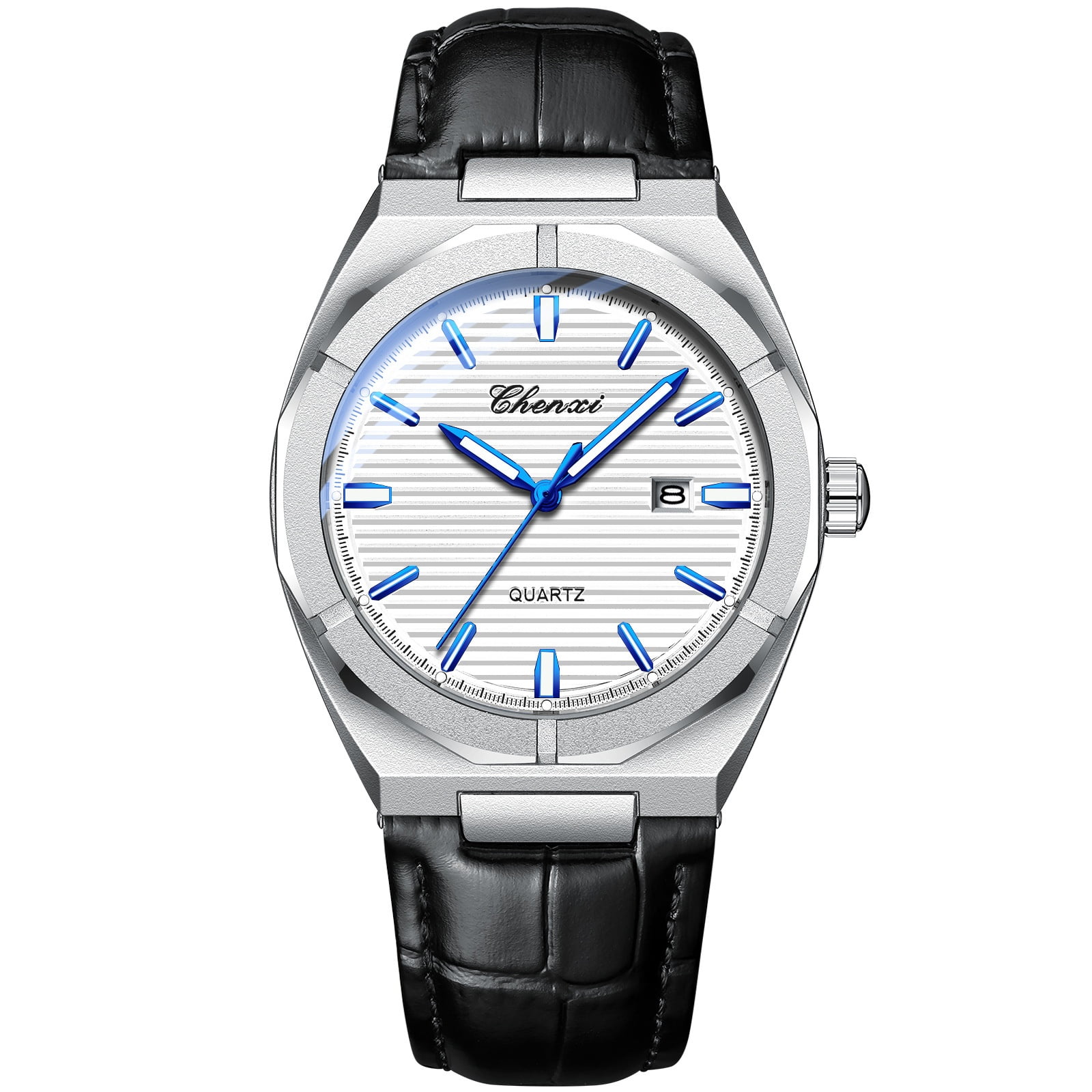 Chenxi Business Men's Watch Horizontal Bar Calendar Polygon Luminous ...