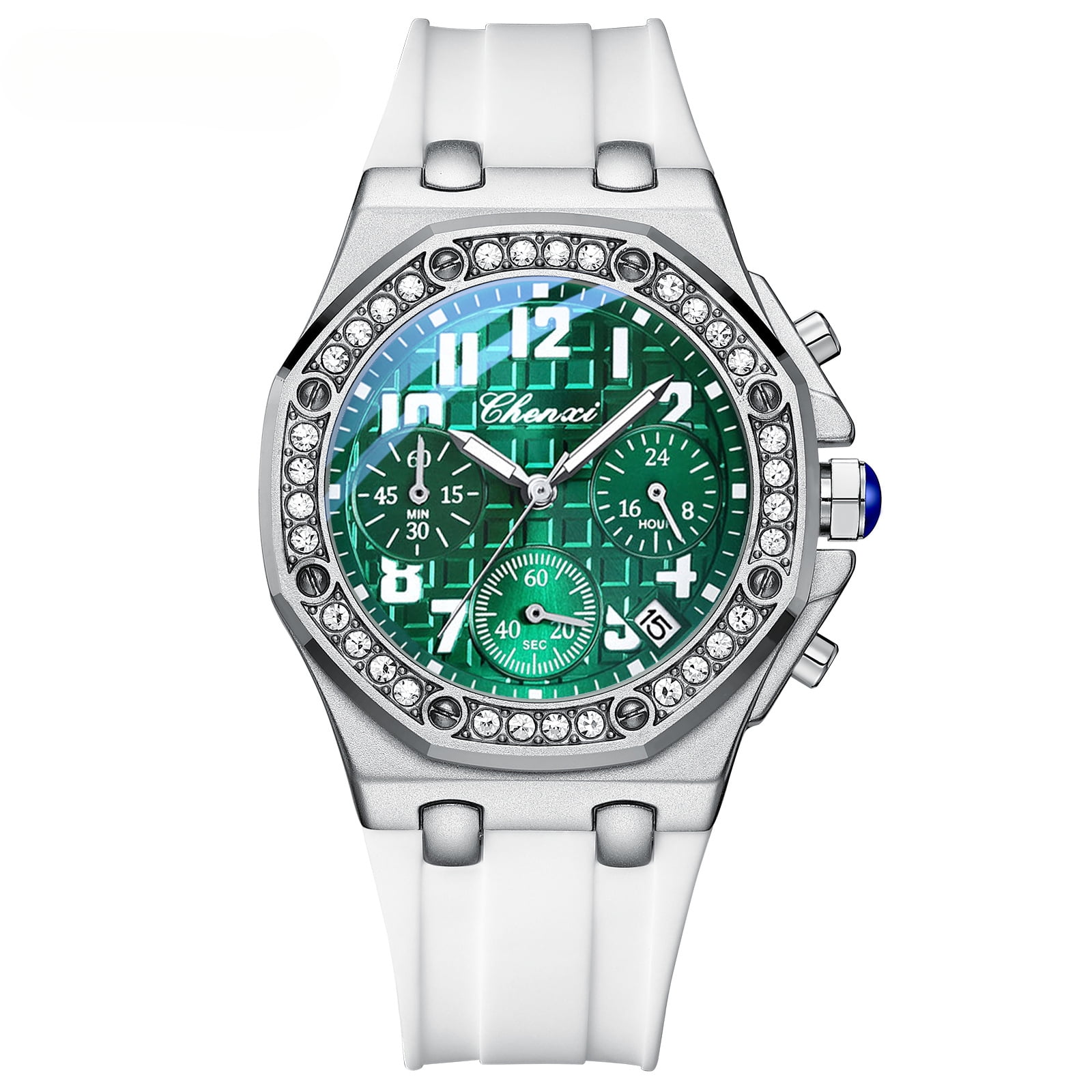 Chenxi Luxury Diamonds Ladies Watch Chronograph Real Three Eyes ...