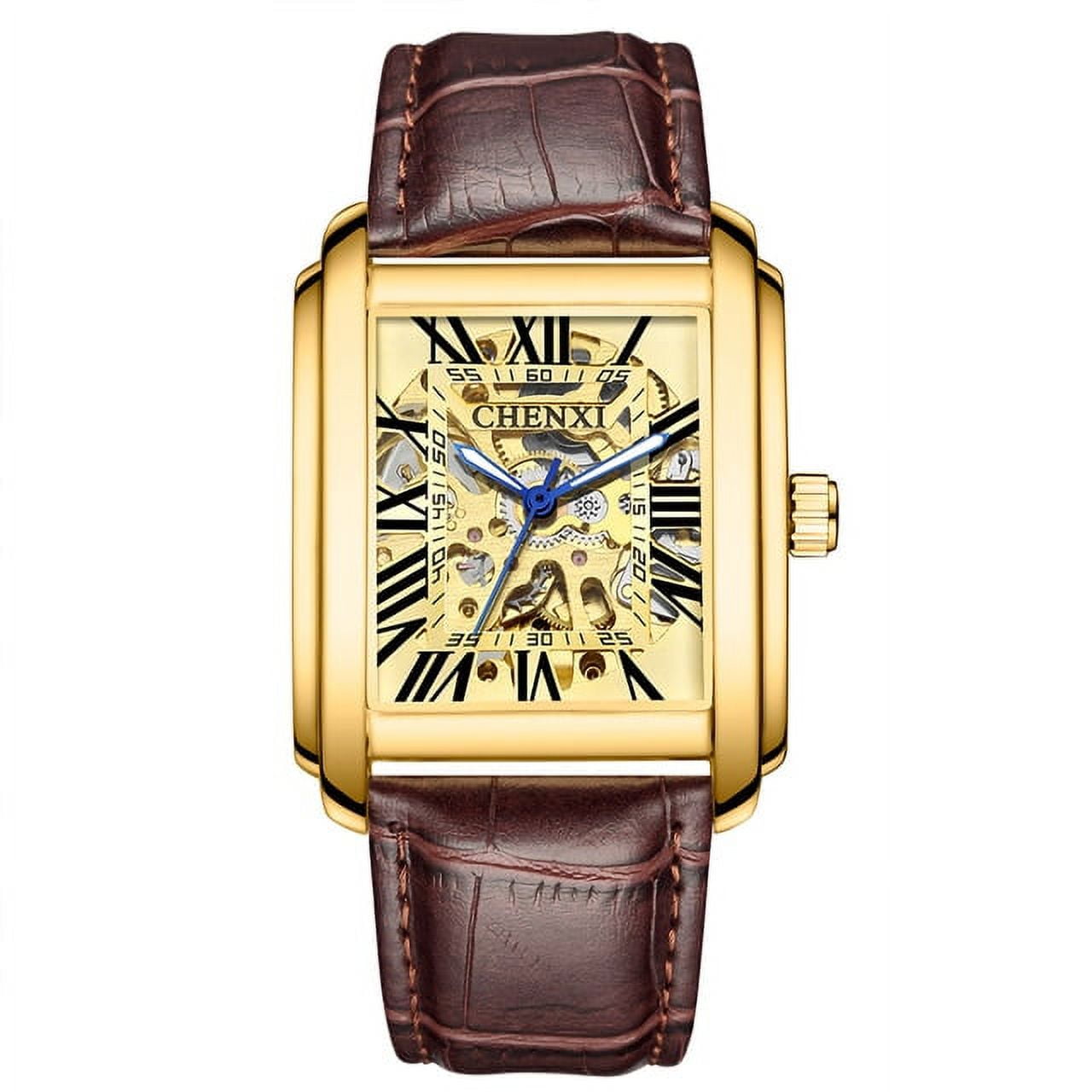 Chenxi Luxury Gold Automatic Watch Men Business Waterproof Skeleton Tourbillon Mechanical ...